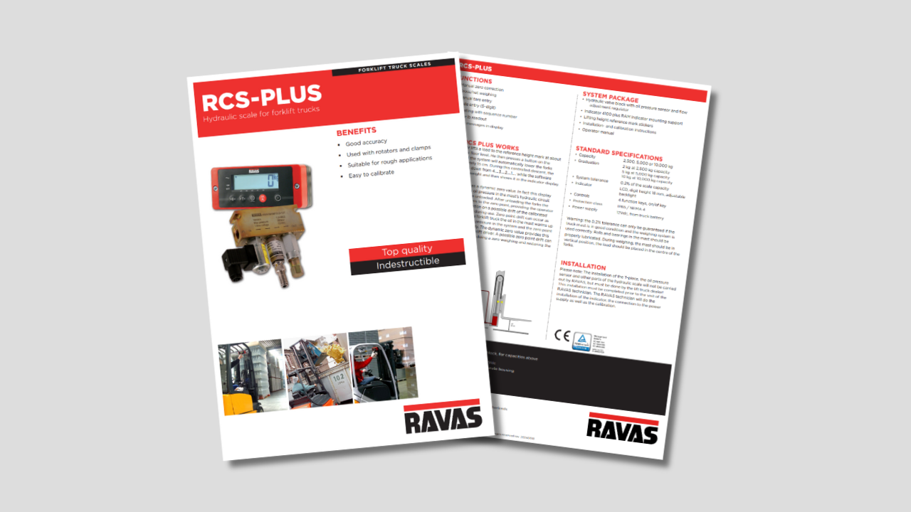 RAVAS RCS-PLUS | Accurate hydraulic weighing system | RAVAS